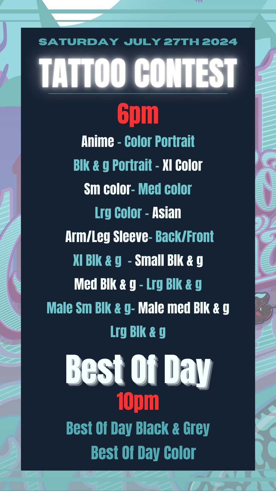 Tattoo Contests - Gila Tattoo Expo